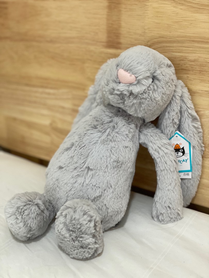 Brand new jellycat rabbit grey medium 31cm, Hobbies & Toys, Toys ...
