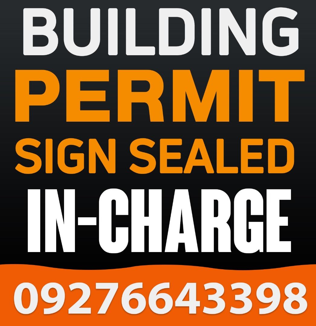 Building Permits Supervision In Charge Sign Seal Electrical Plumbing ...