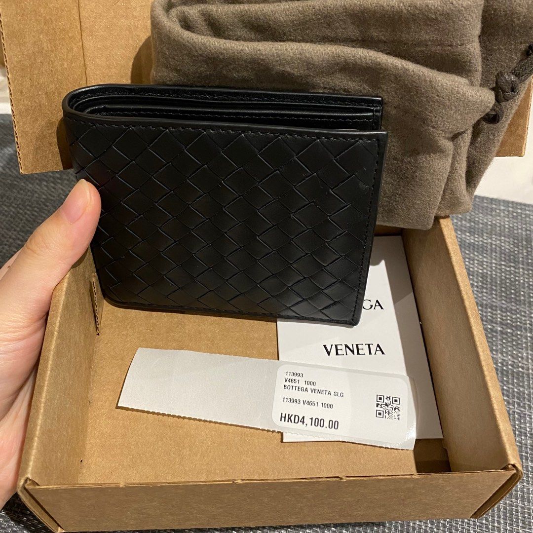 BV男款銀包 黑色 八卡位 Bottega Veneta Wallet, 男裝, 手錶及配件, 銀包、卡片套 - Carousell