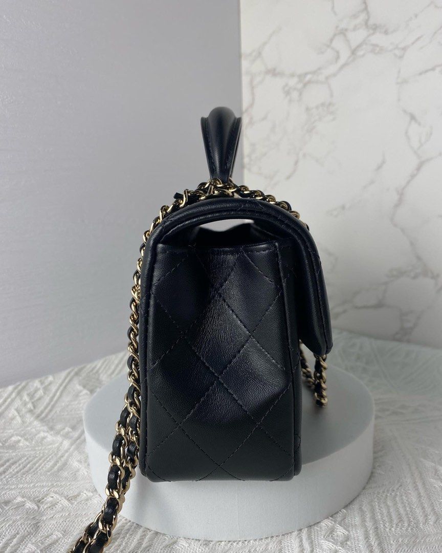 Chanel Mini Top Handle Flap, Luxury, Bags & Wallets on Carousell