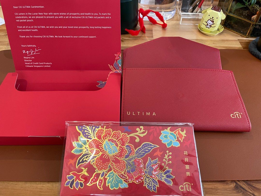 Citi ULTIMA Red Packet Pouch + Packets, Everything Else on Carousell