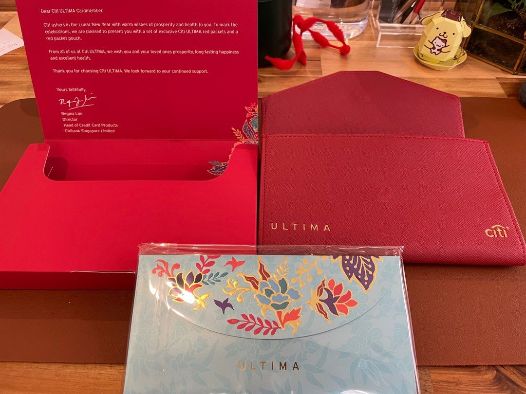 Citi ULTIMA Red Packet Pouch + Packets, Everything Else on Carousell
