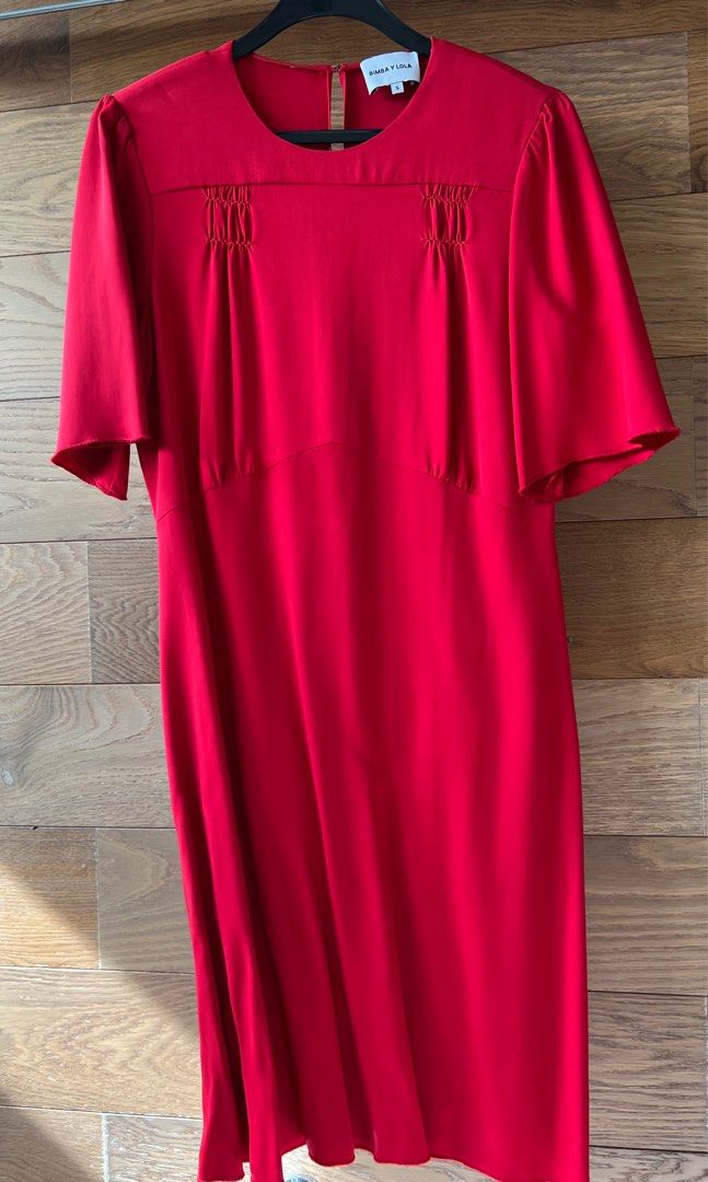 CNY Red Bimba Y Lola Dress, Women's Fashion, Dresses & Sets, Dresses on Carousell