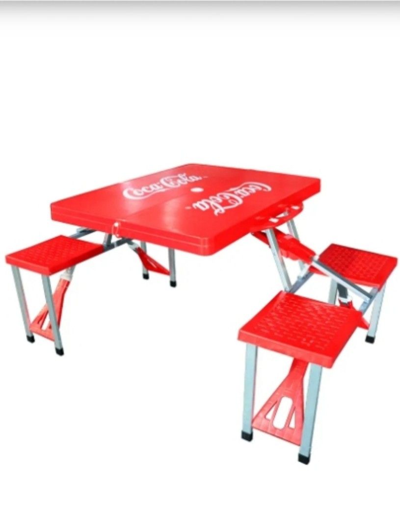 Coca-Cola Picnic Table Set, Furniture & Home Living, Outdoor Furniture ...