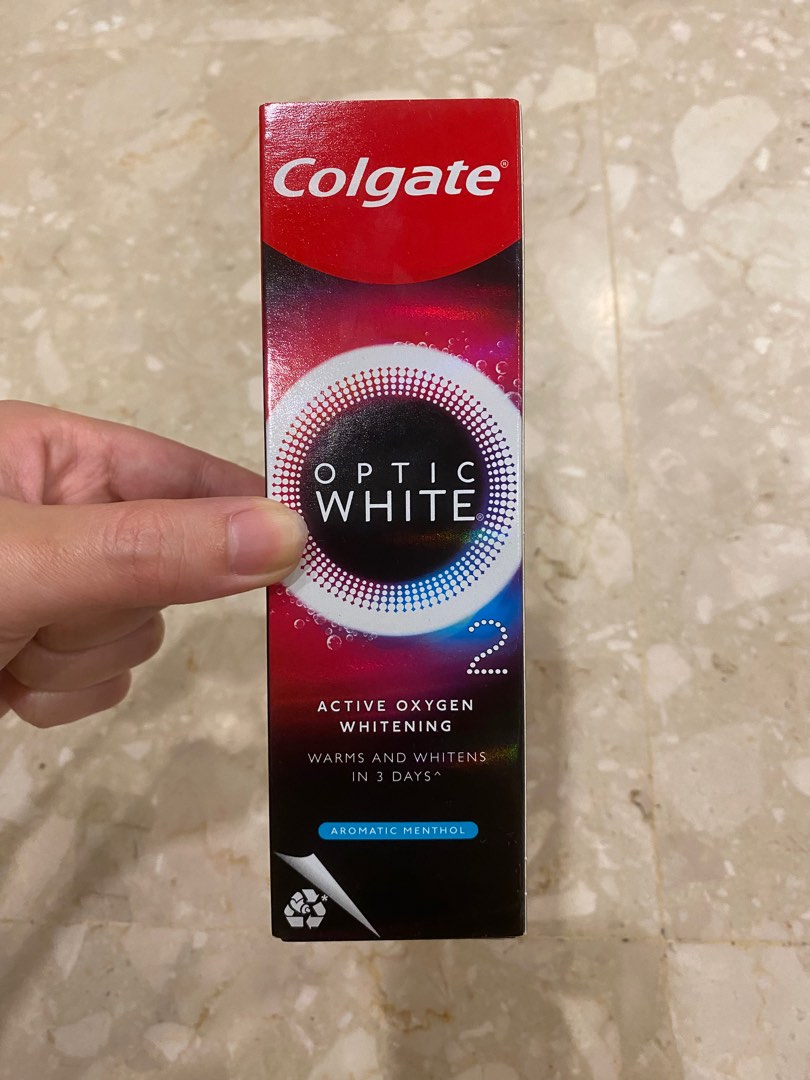Colgate Optic White O2 Oxygen Whitening 85g Aromatic Menthol Toothpaste ...