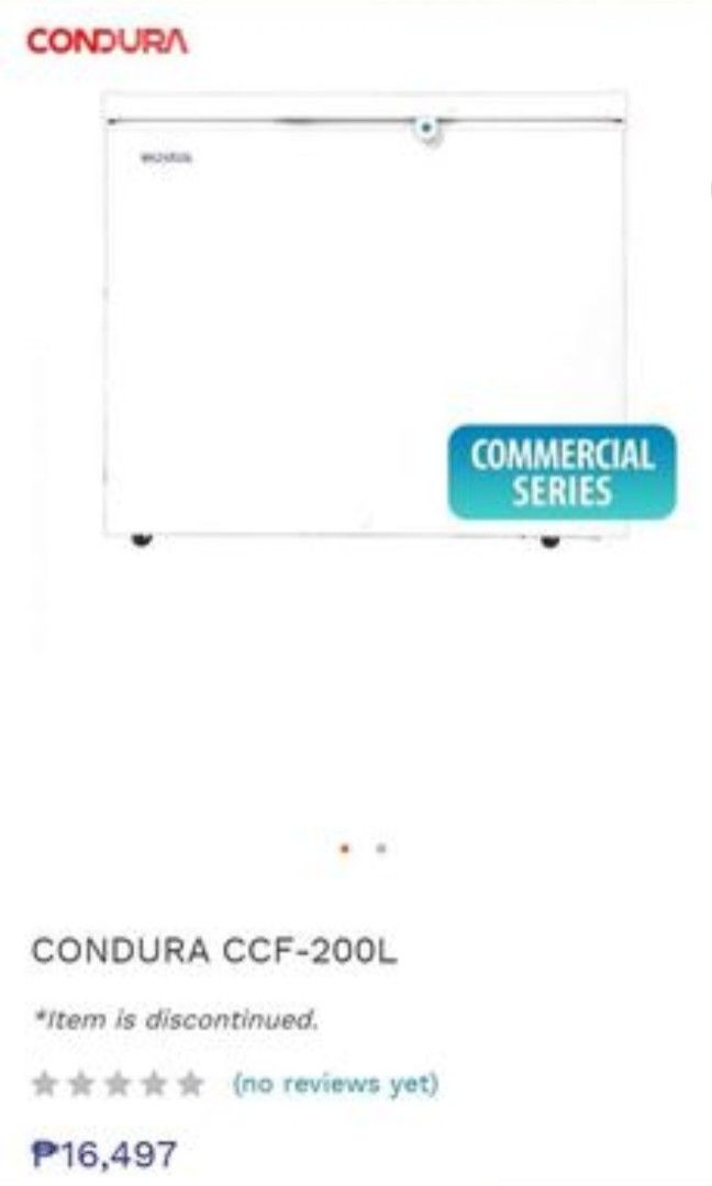 CONDURA CCF-200L, TV & Home Appliances, Other Home Appliances on Carousell