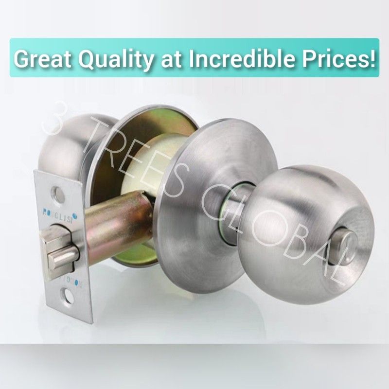 Cylindrical Room Lock/ HDB Bedroom/ Cylinder Round Lock/ Stainless ...