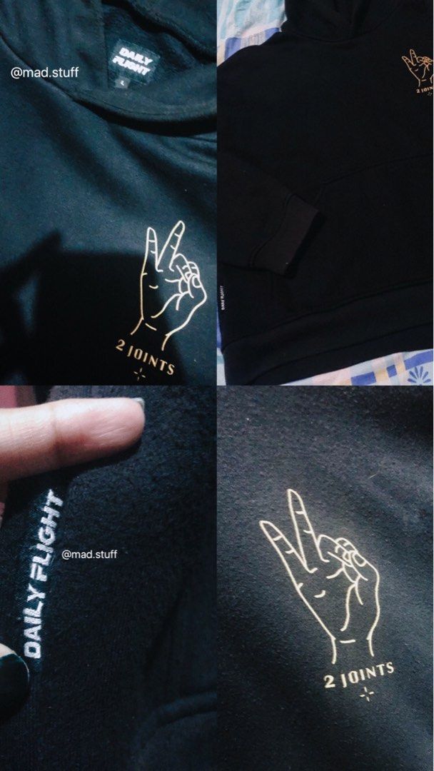 Daily Flight Gang Sign Hoodie (2 joints), Men's Fashion, Tops & Sets ...