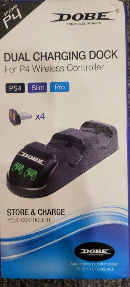 Dobe Dual Charging Dock for PlatStation 4 wireless controllers, Video ...