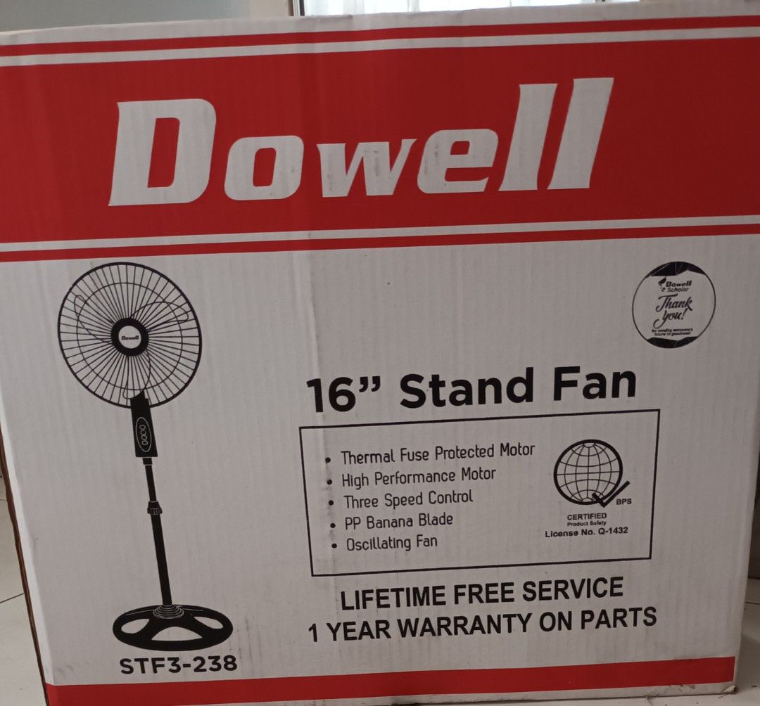 Dowell STF3-328 16" Stand Fan, TV & Home Appliances, Other Home ...