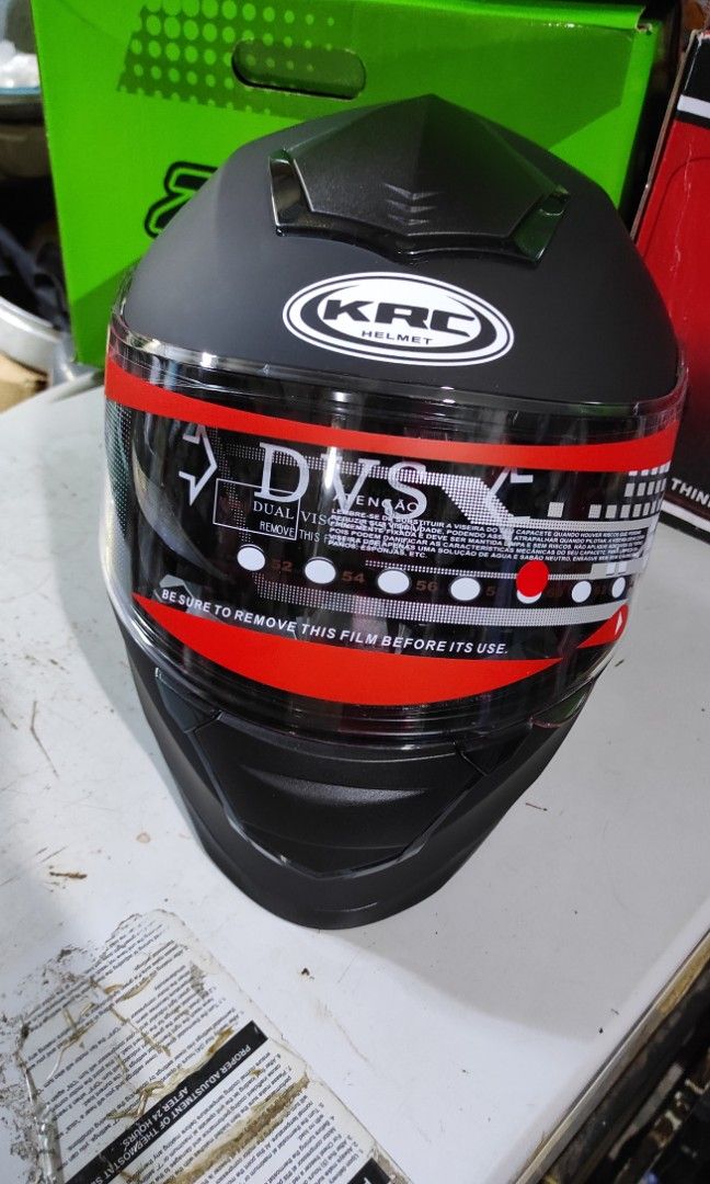 Duhan Alloy Top Box 45L with KRC Dual Visor Helmet Matte Black ...