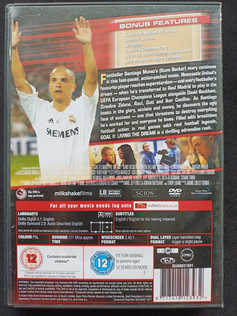 DVD Goal II : Living The Dream, Hobbies & Toys, Music & Media, CDs ...