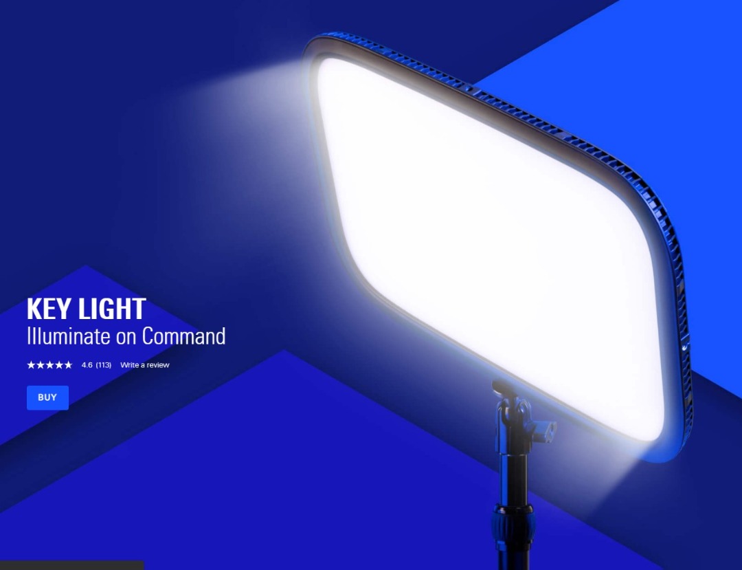 Elgato Key Light (x2 pieces with stand) for streaming (used twice only ...