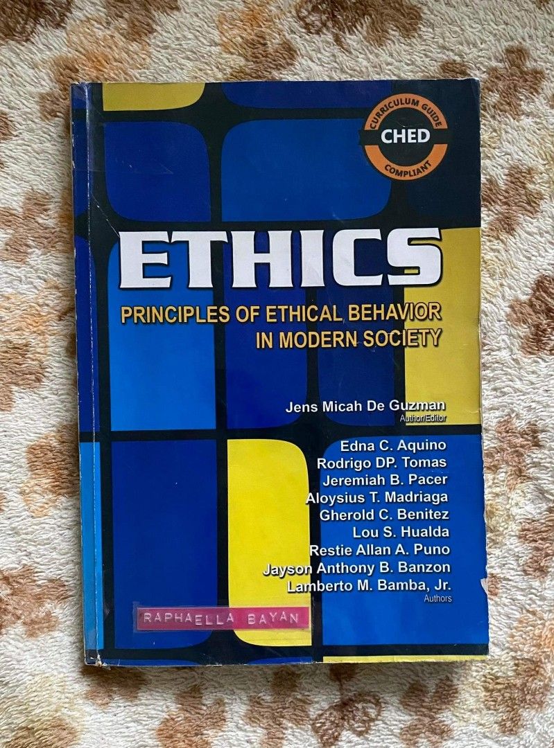 ETHICS: Principles of Ethical Behavior in Modern Society, Hobbies ...