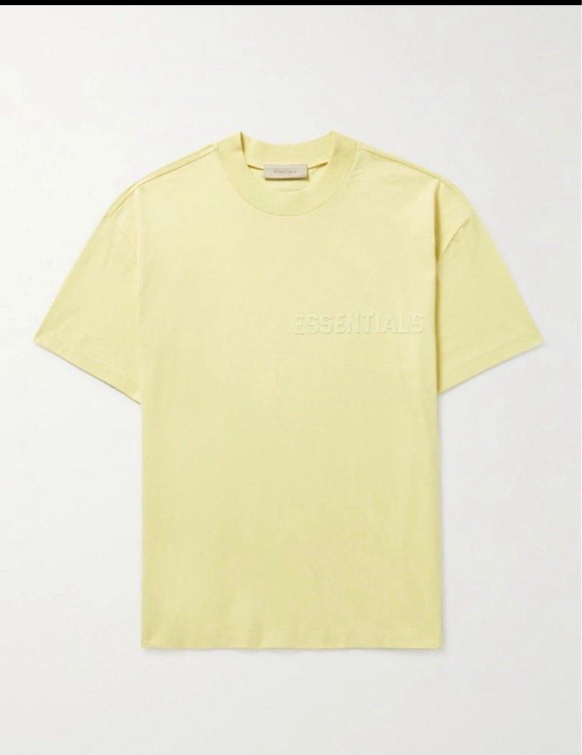 Fear of God Essentials FW22 Tee Canary, Men's Fashion, Tops & Sets ...