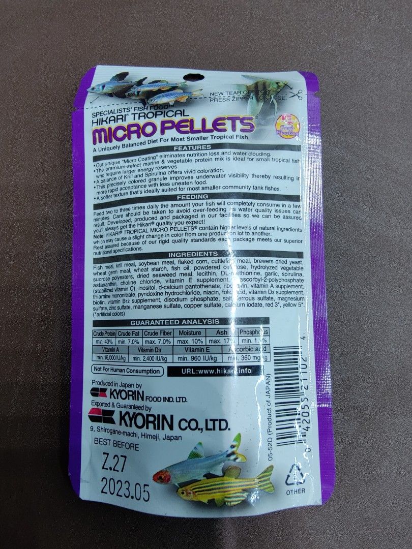 Fish food - Micro Pellets, Pet Supplies, Pet Food on Carousell