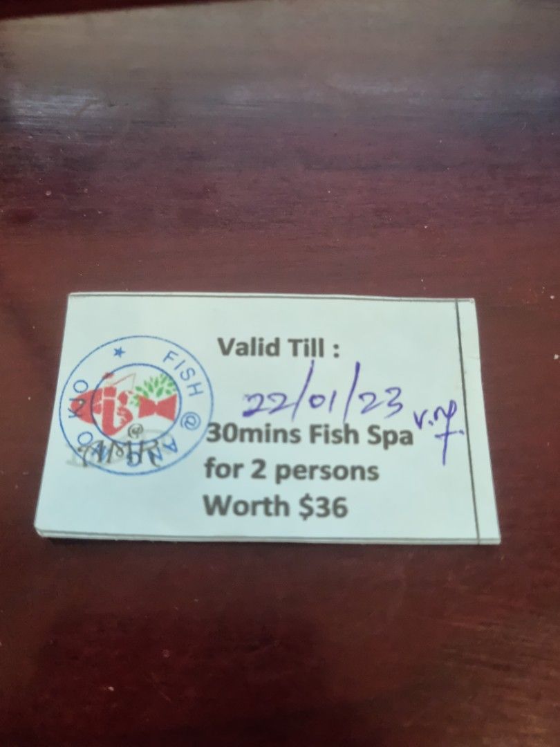 30min Fish Spa Ticket for 2 pax at Fish@AMK, Tickets & Vouchers ...