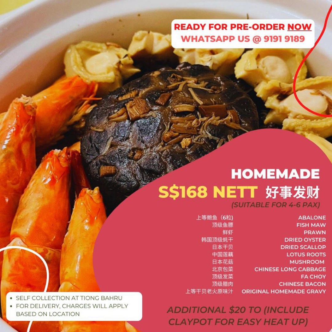 Freshly cooked CNY Dragon year Peng Cai from hotel chef on Carousell