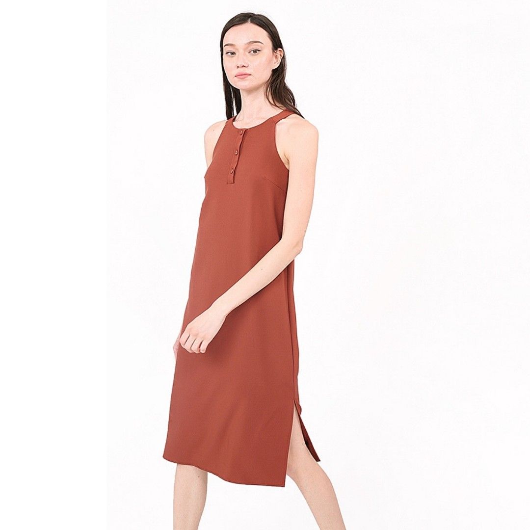 fto/rwb runway bandits emerson midi dress in rust, Women's Fashion ...