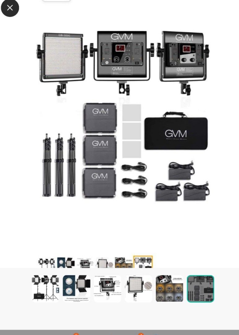 GVM 560 LED Video Light, Dimmable Bi-Color, 3 Packs Photography ...