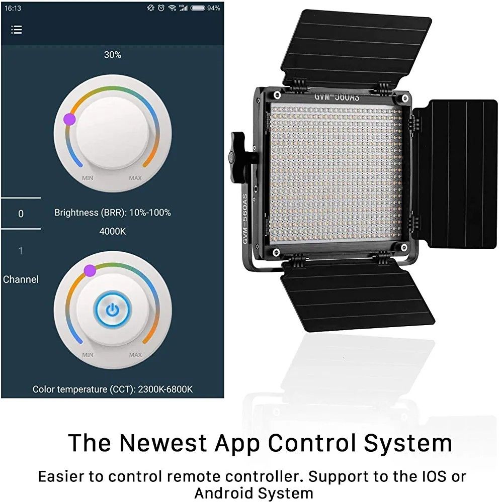 GVM 560 LED Video Light, Dimmable Bi-Color, 3 Packs Photography ...