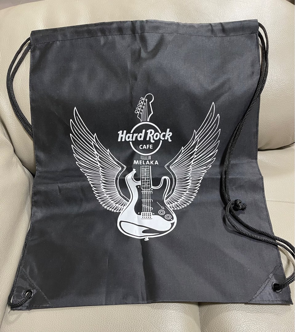 Hard Rock Cafe Melaka Backpack / string bag, Men's Fashion, Bags ...
