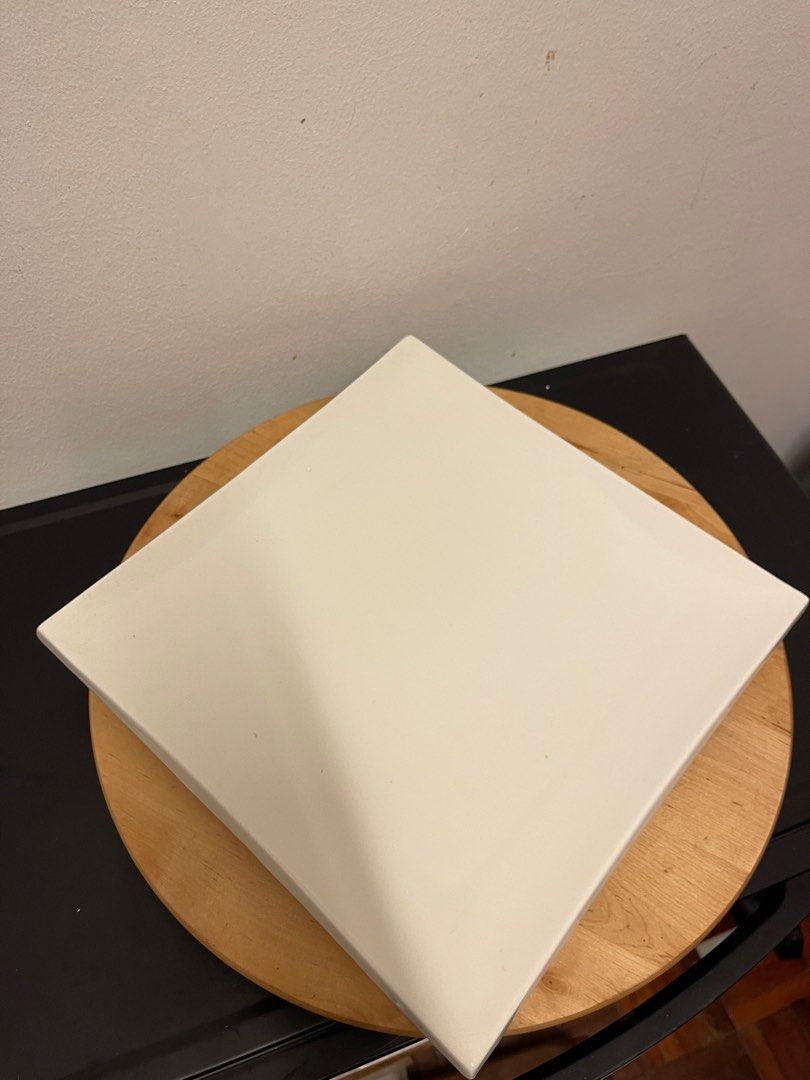 Heavy Plain White Ceramic Plate x 3, Furniture & Home Living ...
