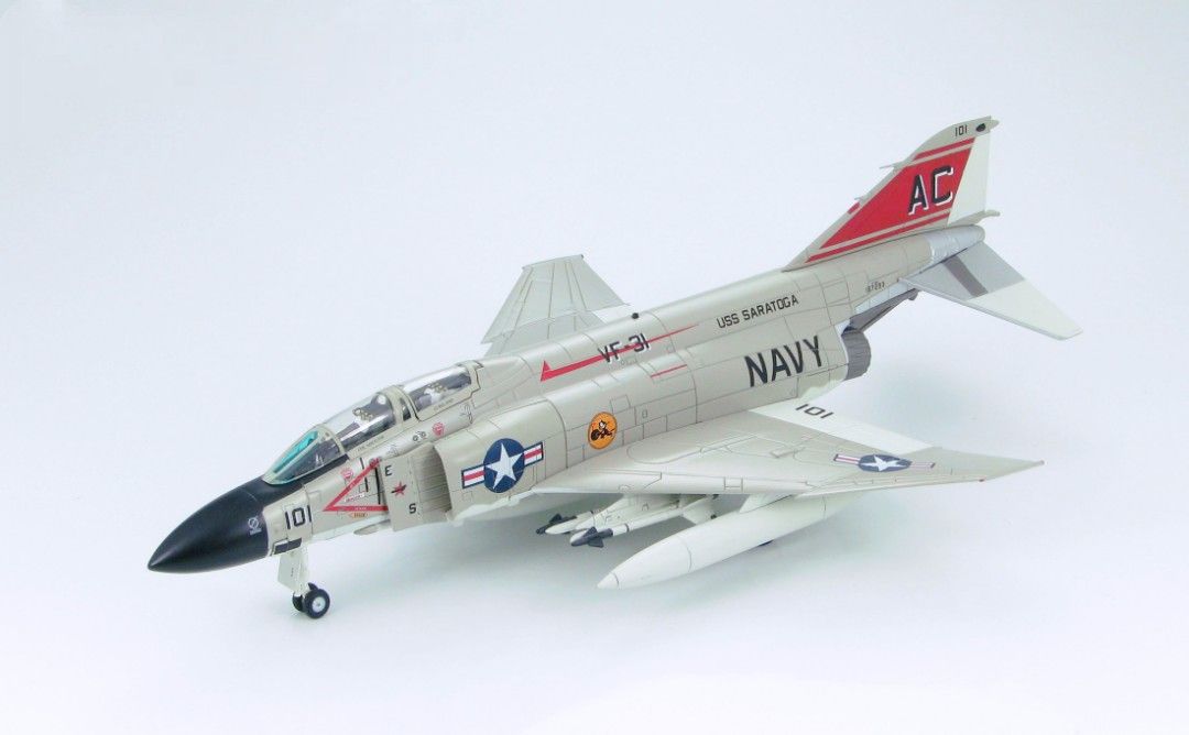HOBBY MASTER 1/72 F-4J PHANTOM, VF-31 TOMCATTERS, USS SARATOGA. MIG ...