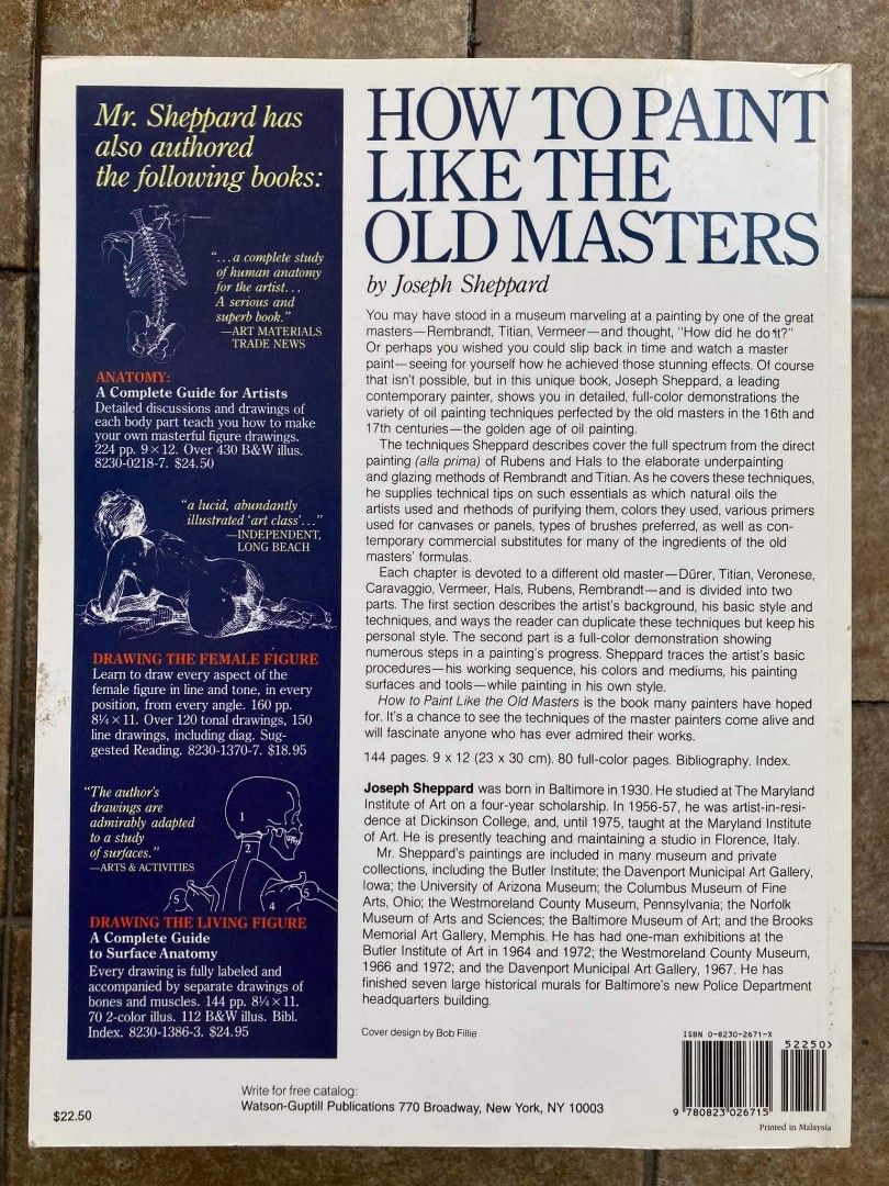 How to Paint Like the Old Masters Book for Sale, Hobbies & Toys, Books ...