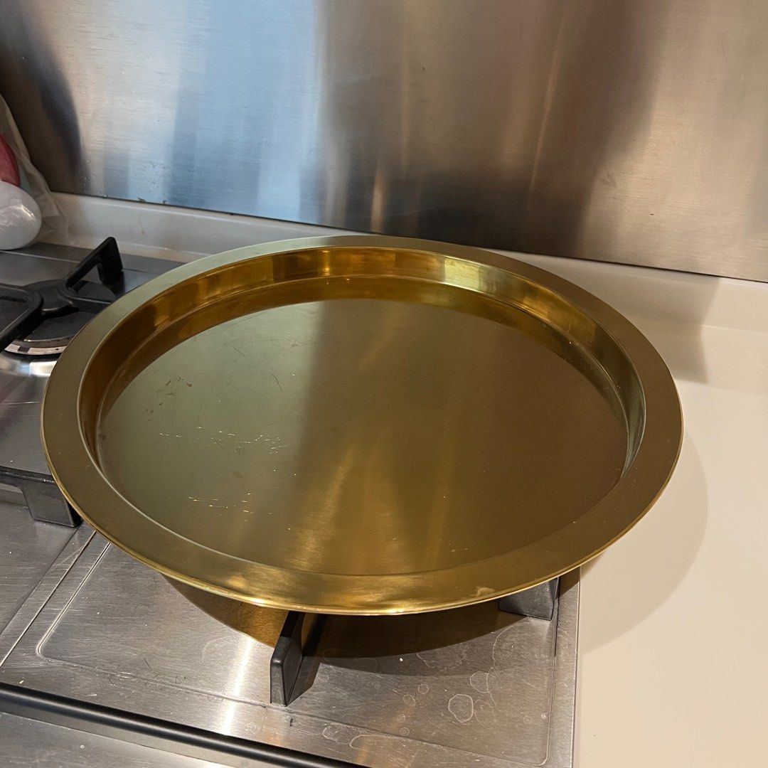 IKEA GLATTIS Gold Brass Tray, Furniture & Home Living, Kitchenware ...