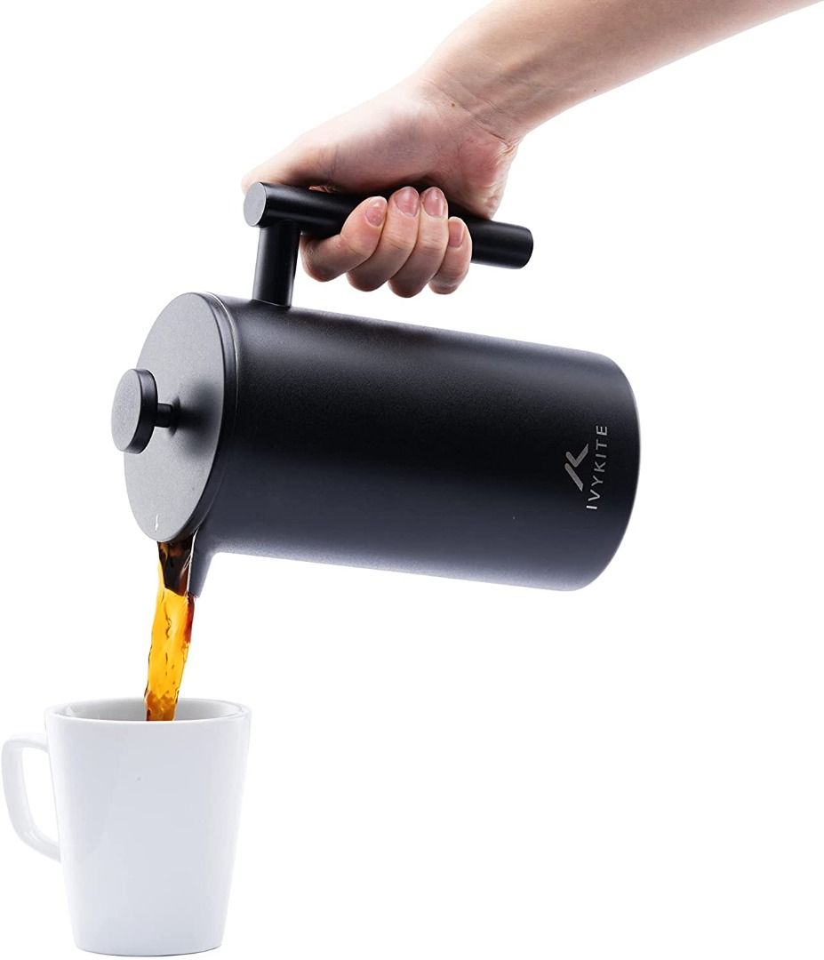 Ivykite 1l Stainless Steel French Press - Insulated Cafetiere With ...