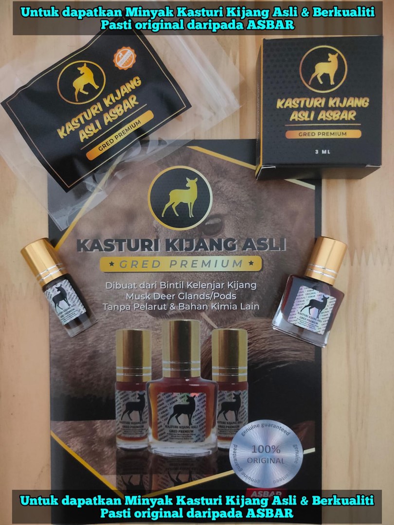KASTURI KIJANG ASLI GRED PREMIUM, Beauty & Personal Care, Fragrance ...
