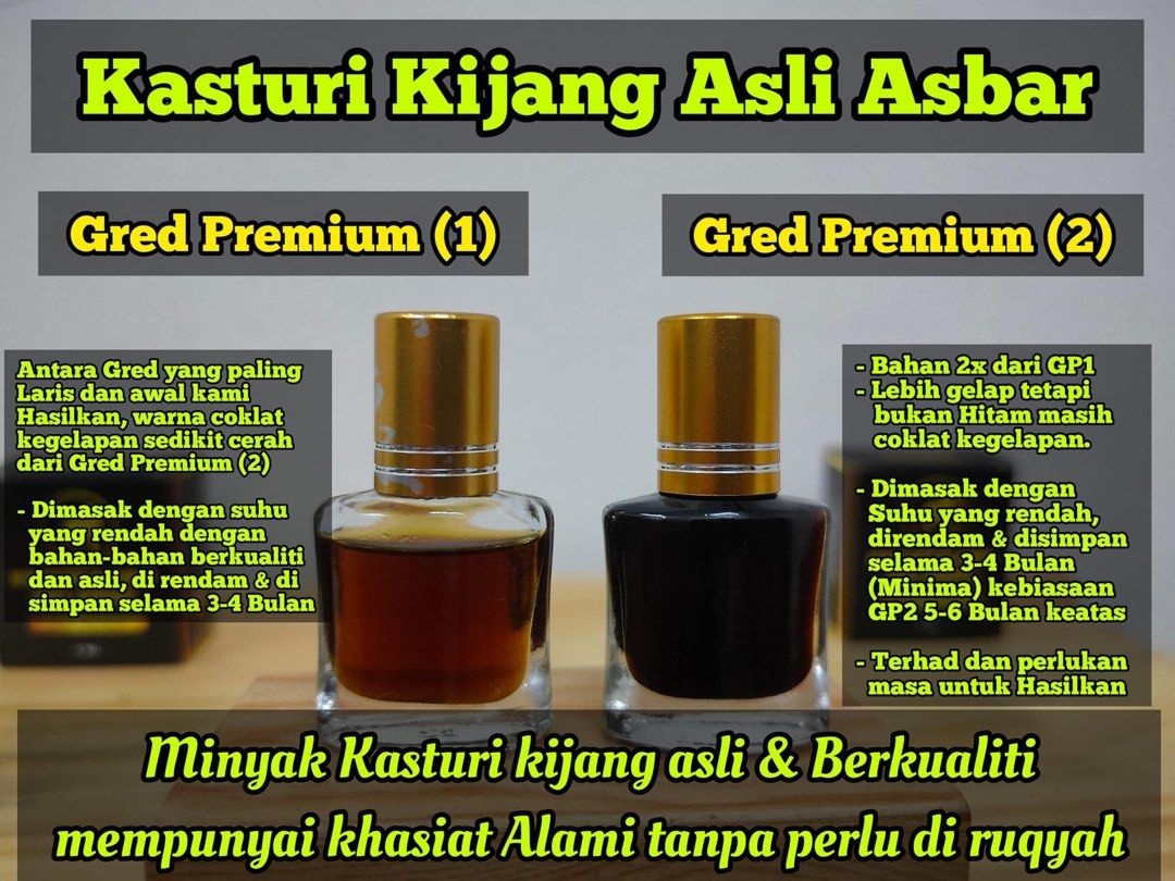 KASTURI KIJANG ASLI GRED PREMIUM, Beauty & Personal Care, Fragrance ...