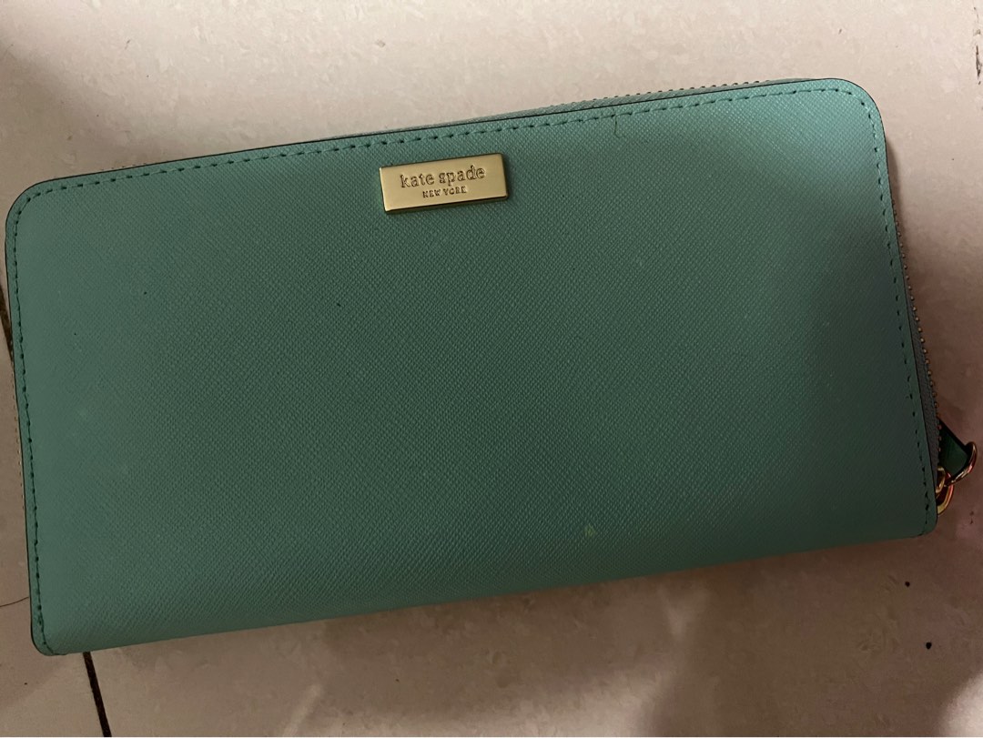 Kate Spade Long Wallet (Tiffany / Turquoise colour), Women's Fashion ...
