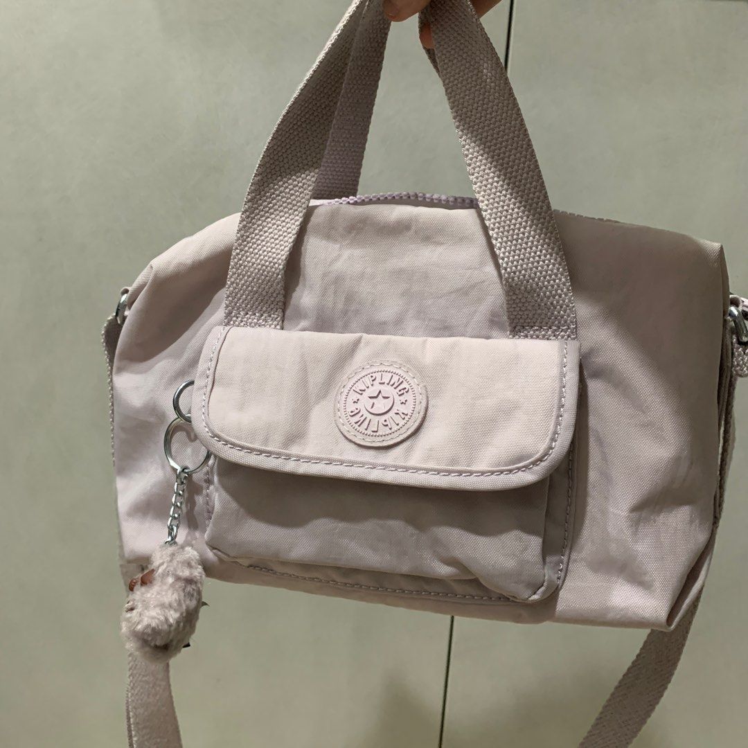 Kipling 淺粉 波士頓手提兩用包-BRYNNE 斜背包 肩背包 手提包, 名牌精品, 精品包與皮夾在旋轉拍賣