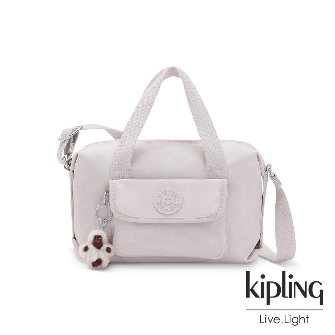 Kipling 淺粉 波士頓手提兩用包-BRYNNE 斜背包 肩背包 手提包, 名牌精品, 精品包與皮夾在旋轉拍賣