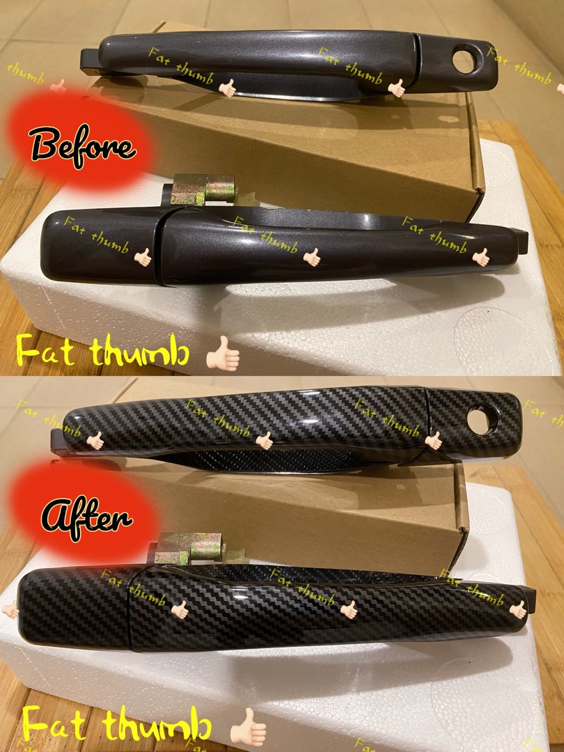 Lancer evo / cs3 / cs5 carbon exterior door handle trim, Car ...