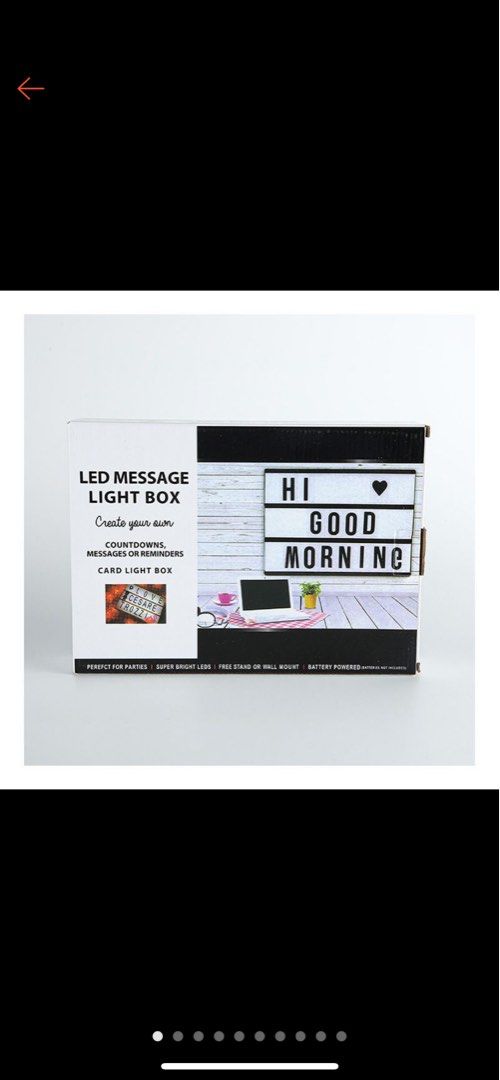 LED Message light box, Hobbies & Toys, Stationery & Craft, Occasions ...