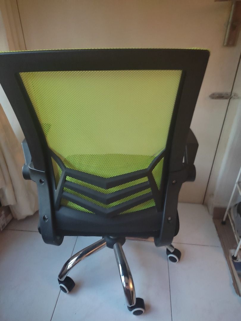 Lime Green Office Chair (Mesh back), Furniture & Home Living, Furniture ...
