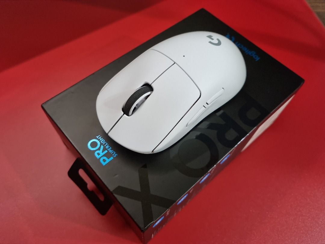 Logitech G Pro X Superlight w/ Corepad grips, Tiger Ice, side button ...