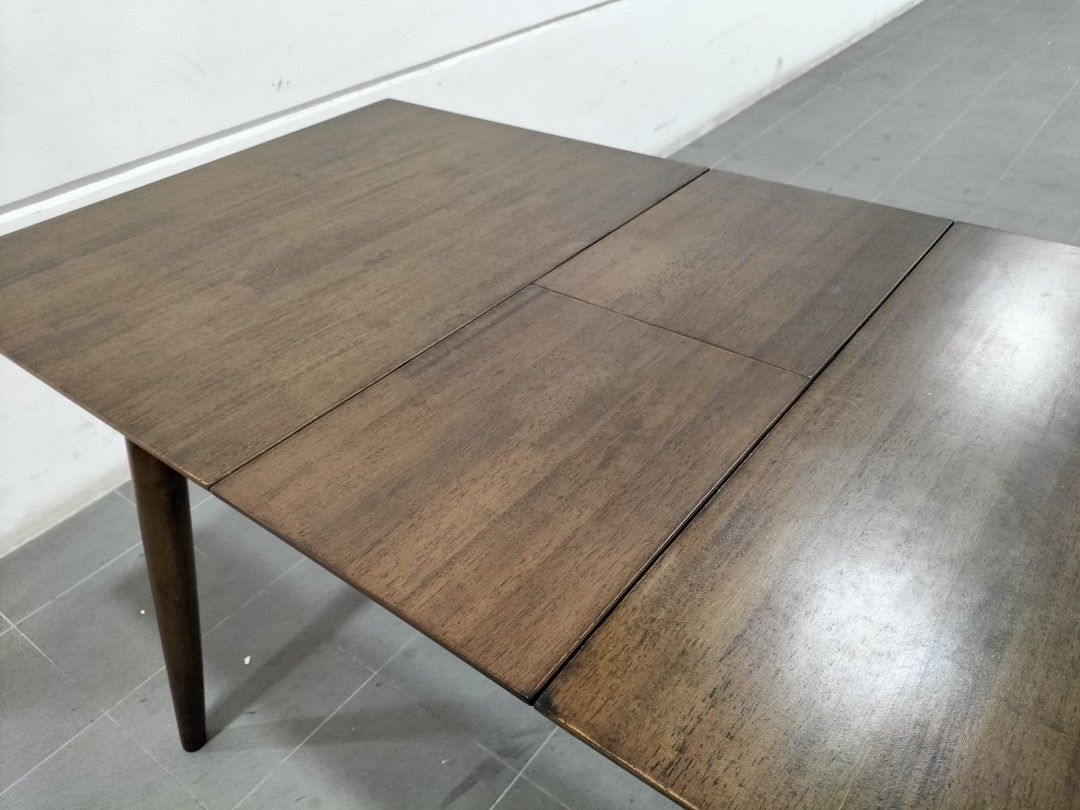 MARION Extendable Dining Table in WALNUT, Furniture & Home Living ...