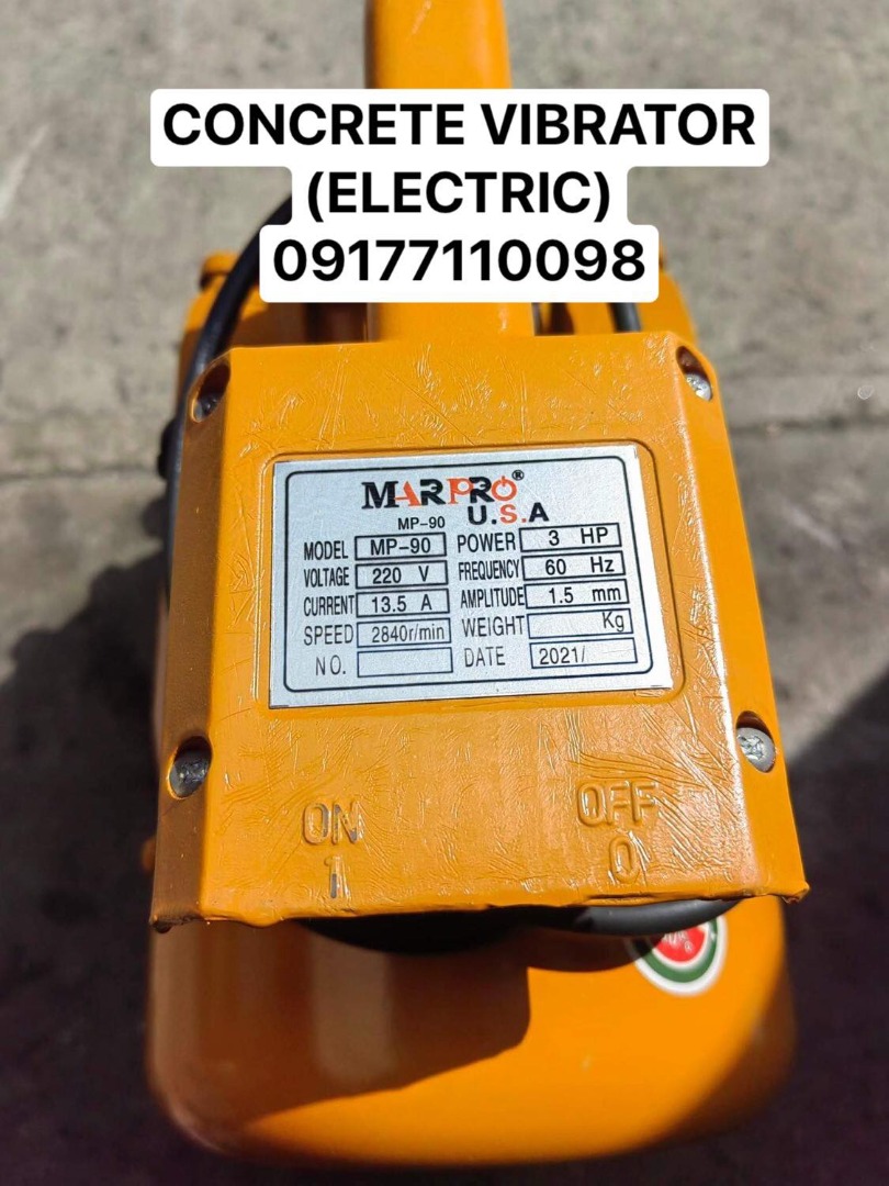 MARPRO ELECTRIC CONCRETE VIBRATOR, Commercial & Industrial ...