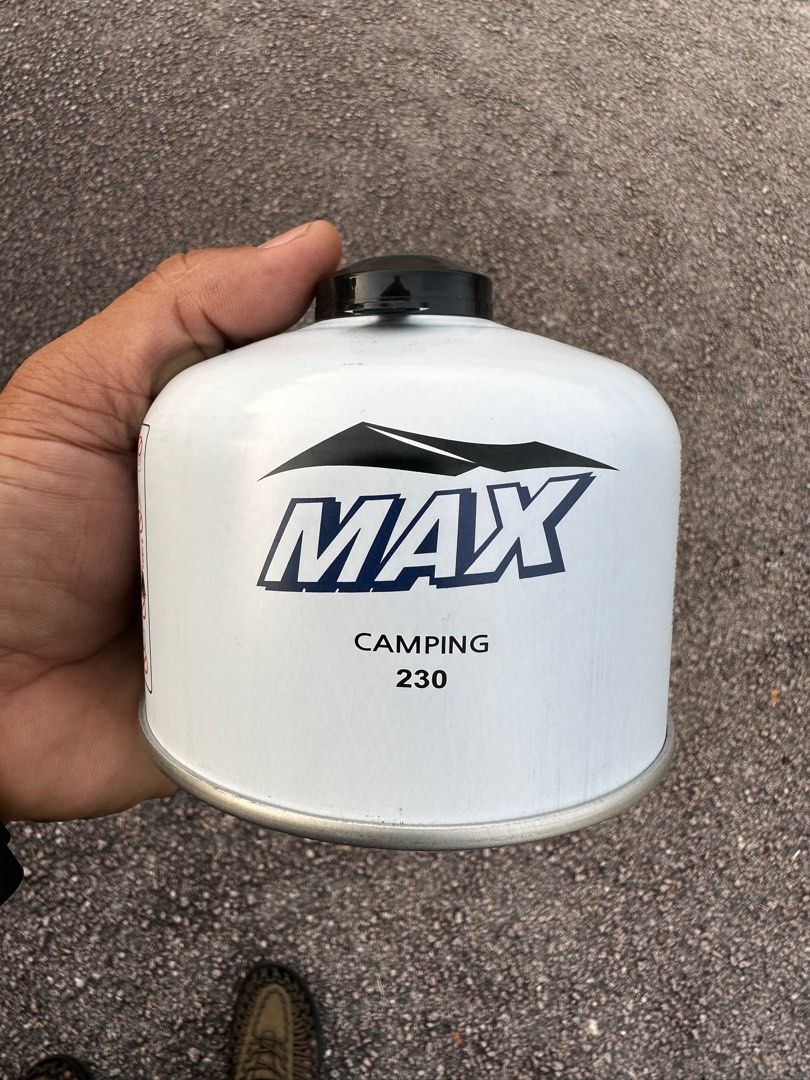 Max Isobutane gas canister, Sports Equipment, Hiking & Camping on Carousell
