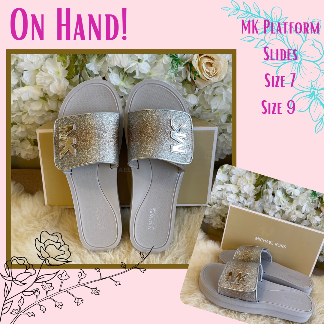 MK Platform Slides, Women's Fashion, Footwear, Flats & Sandals on Carousell