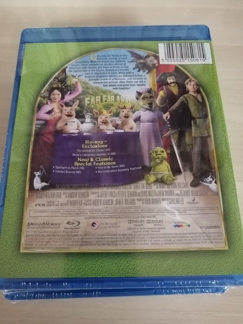 電影Movie史力加1,2,3集SHREK 1,2,3 Bluray (粵語中字), 興趣及遊戲, 音樂樂器 & 配件, 音樂與媒體 - CD ...