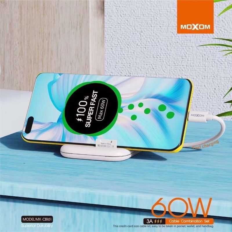 MOXOM MX-CB161 Superior Durability Cable Multiple 3A 60W PD Type C Micro For Iphone, Mobile ...