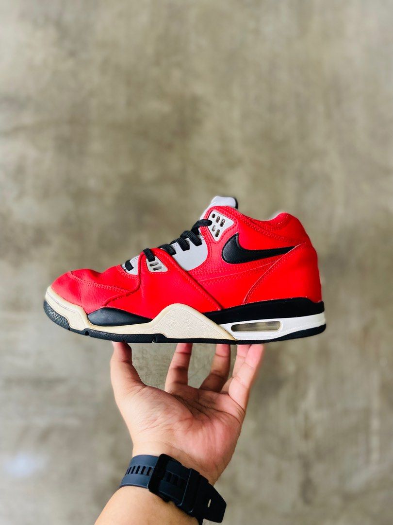 Nike Air Flight 89 Red Cement UPC Tembus, Fesyen Pria, Sepatu , Sneakers di Carousell