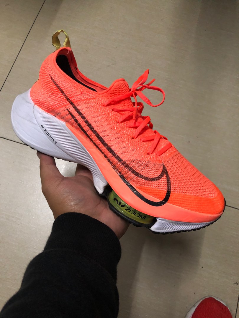 Nike Air Zoom Tempo Next% Flyknit Bright Mango Mens Running Shoes(27.5 ...