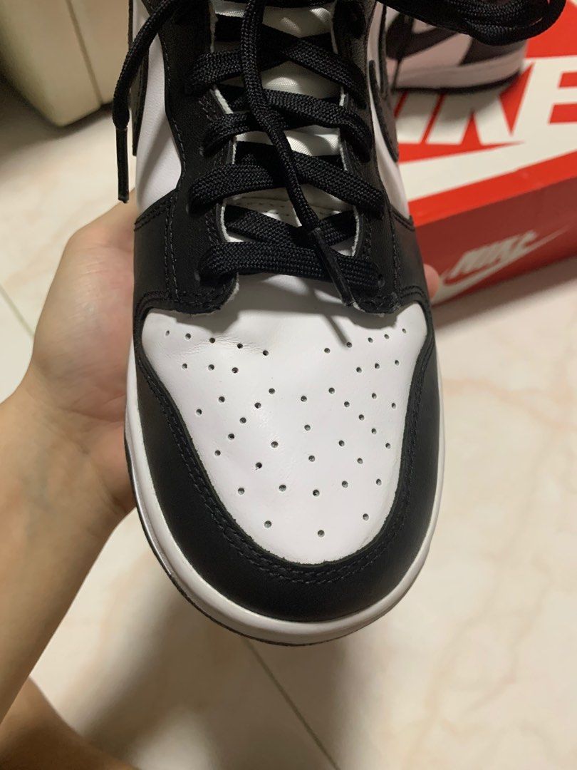 Nike Panda Dunks High Retro Black/White Dunk Authentic, Men's Fashion ...