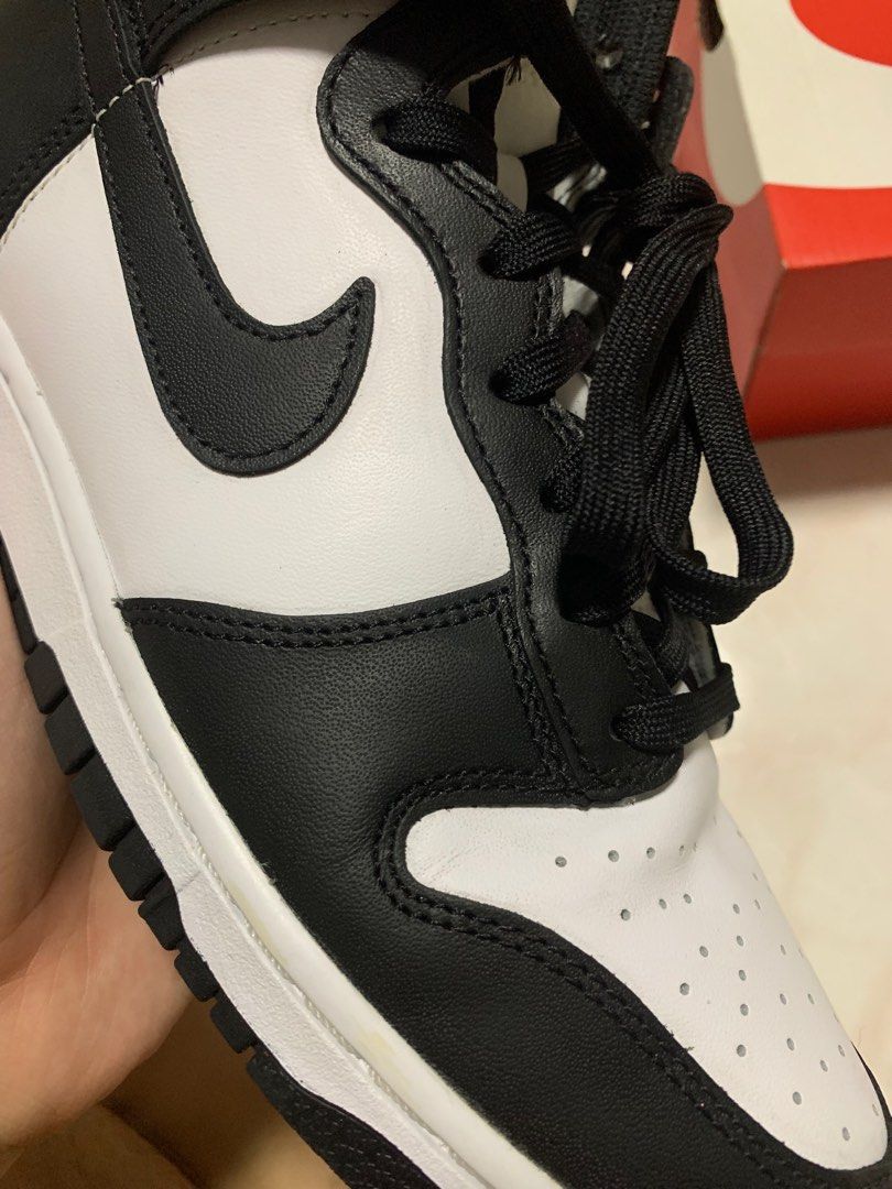 Nike Panda Dunks High Retro Black/White Dunk Authentic, Men's Fashion ...
